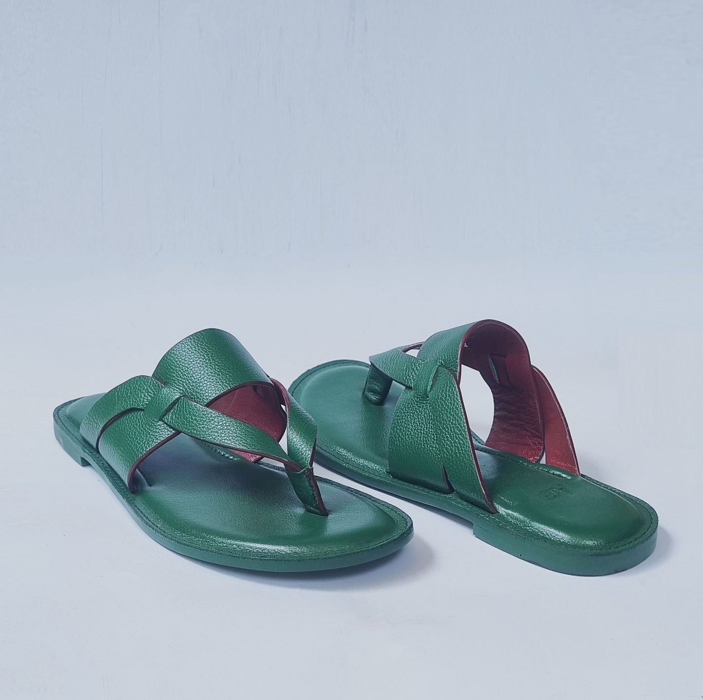 The Green Chappal (Him) – Ara Handcrafted